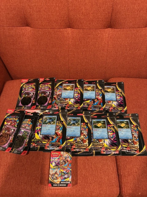 POKÉMON MEGA EVOLUTION Lot- 3Pk Blisters, Check Lane Blisters, Booster ...