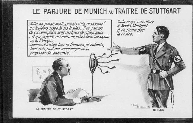 GUERRE 39-45 WW2 Propagande caricature satire anti Hitler Barbier ...