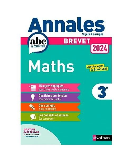 ANNALES BREVET 2024 Maths - Corrigé: Sujet et corrigés, Feugère, Carole ...