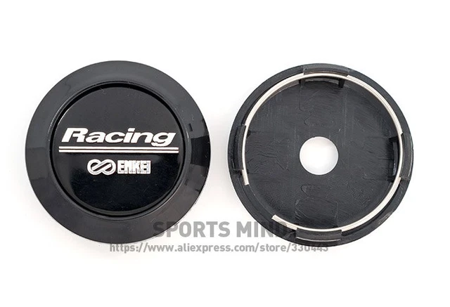 4X64MM ENKEI RACING Logo Emblems Wheel Center Caps Hubcaps Badges Black ...