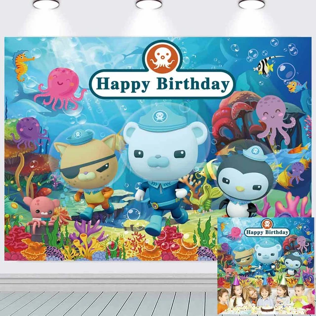 OCTONAUTS HAPPY BIRTHDAY Backdrop Banner Baby Shower Vinyl Party ...