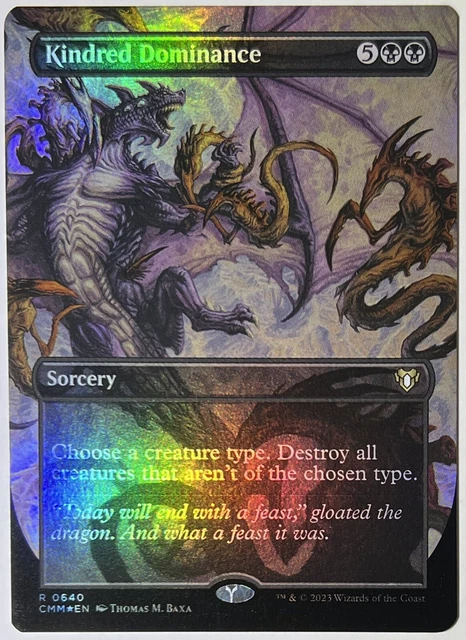 MTG COMMANDER MASTERS Kindred Dominance 0640 feuille sans bordure rare EUR 9,97 - PicClick FR
