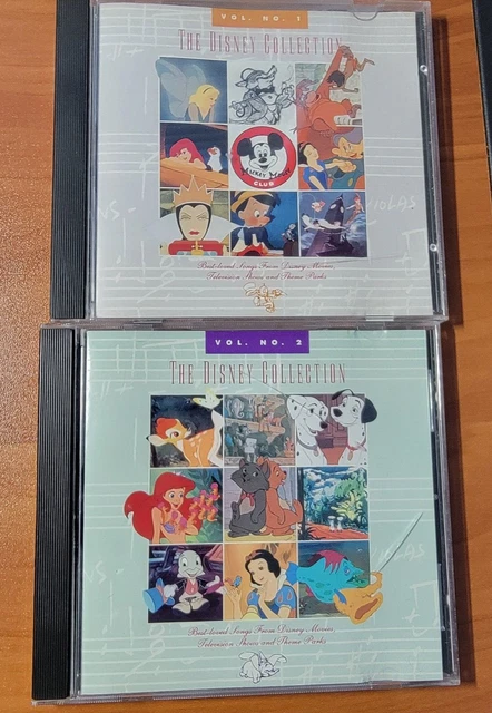 THE DISNEY COLLECTION Volumes 1 & 2 CDs Best Loved Songs Of Movies ...