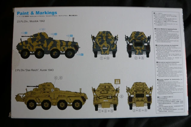 DRAGON 7483 1:72 SdKFz. 231 Panzerspähwagen 8Rad, ungebaut komplett ...