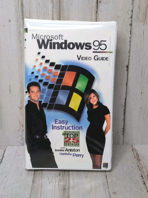 MICROSOFT WINDOWS 95 Video Guide VHS with Jennifer Aniston & Matthew ...