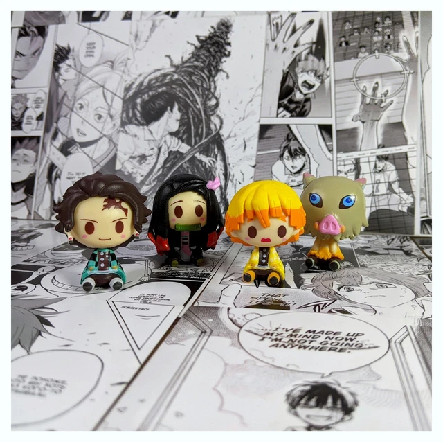 DEMON SLAYER TANJIRO Nezuko Kamado Zenitsu Agatsuma Inosuke Mini Chibi ...
