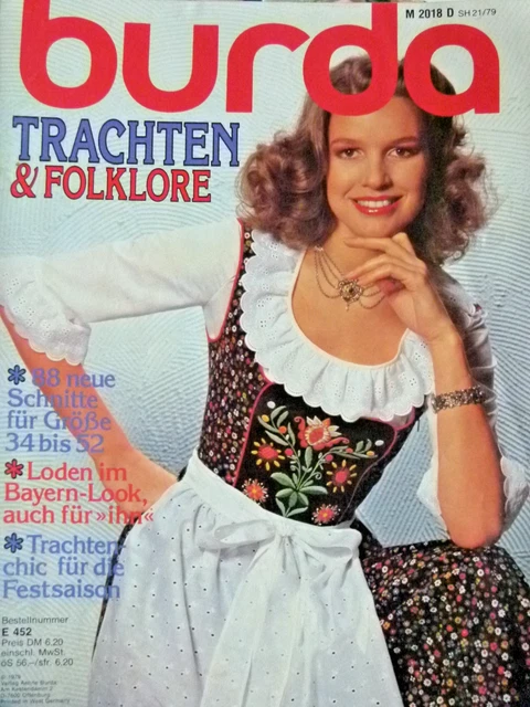 ALTES BURDA Modeheft Sonderausgabe- Trachten Dirndl Schnittmuster f. 88 ...