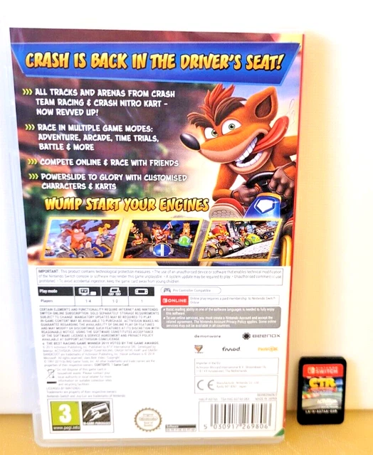 CTR CRASH TEAM Racing Nitro Fueled Nintendo Switch Bandicoot Kart Game ...