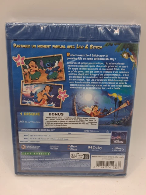 LILO & STITCH Blu-ray French Version Brand New Sealed | Free Post $12. ...