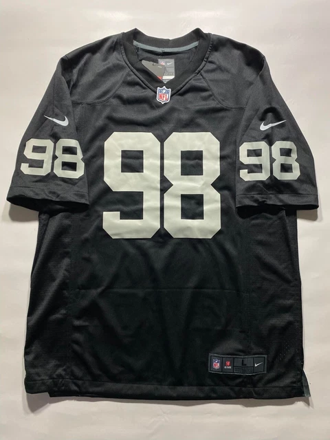 MAGLIETTA LAS VEGAS Raiders #98 Maxx Crosby Nike NFL - Uomo Large EUR ...
