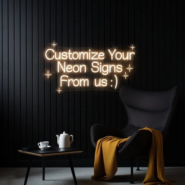 CUSTOM LED NEON Sign | Personalized Acrylic Wall Décor for Home ...