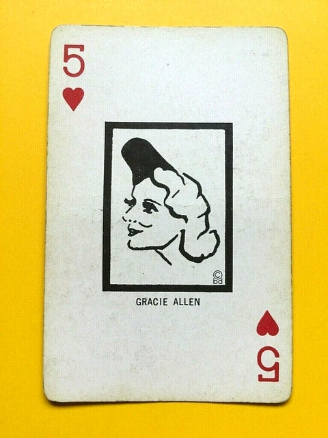 GRACIE ALLEN RADIO/TV/FILM Star Brown Derby Caricature 50's Vintage ...