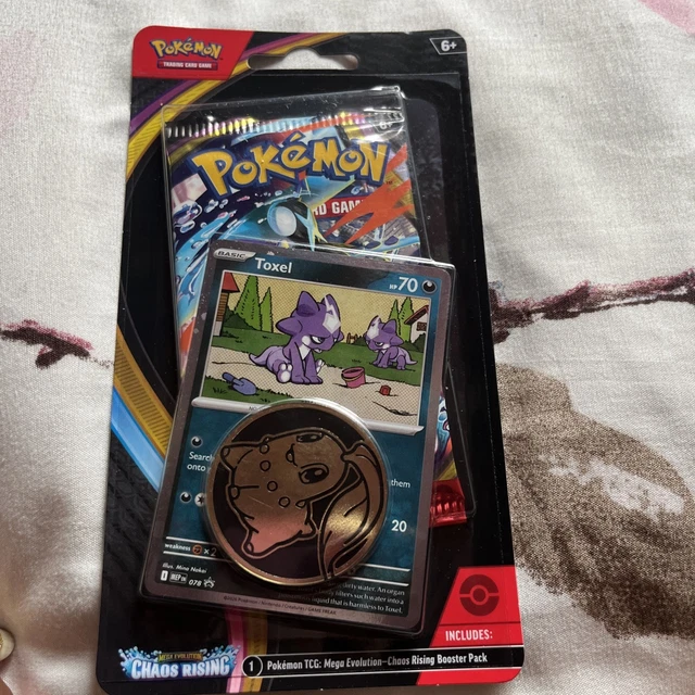 POKÉMON TCG MEGA Evolution Chaos Rising Blister Pack + Toxel Promo ...