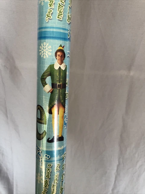 ELF THE MOVIE Will Ferrell Buddy The Elf CHRISTMAS Wrapping Paper 20 Sq ...