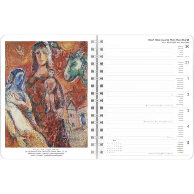 TENEUES - MARC Chagall Diary 2026 - Buchkalender 17x22 cm ...