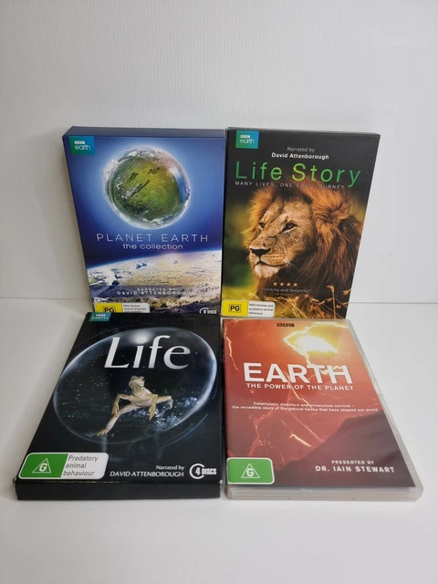 BBC DAVID ATTENBOROUGH 4 DVD Set Planet Earth The Collection Life Story ...