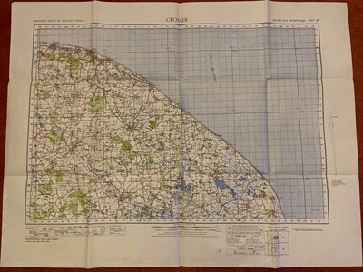 MAP OF CROMER WW2 WAR REVISION 1940 Ordnance Survey SHEET 58 £4.00 ...
