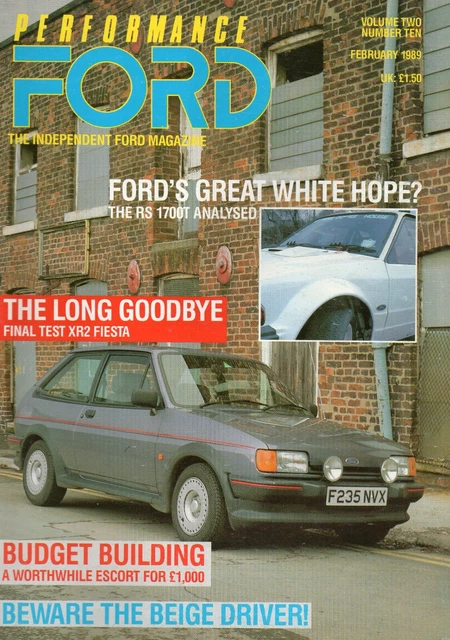 PERFORMANCE FORD MAGAZINE fb 1989, xr2 / rs1700t escort. £4.00 ...