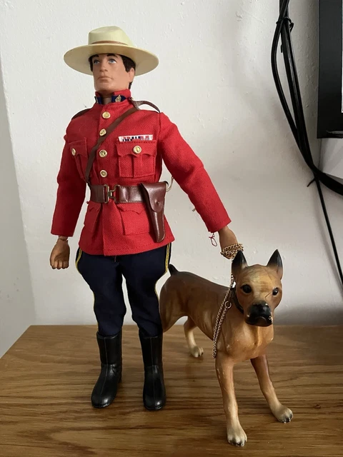 VINTAGE ACTION MAN Canadian Mountie In Uniform And Dog £90.00 - PicClick UK