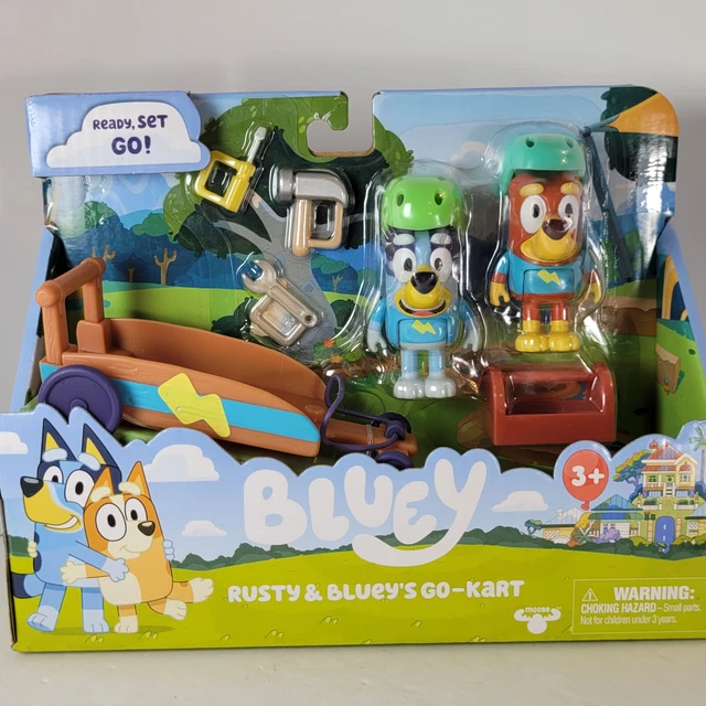 BLUEY RUSTY & Blueys Go-Kart Brand NEW RARE Not available anywhere 2 in ...