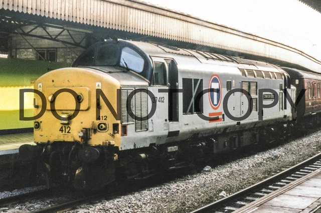 UK DIESEL TRAIN Railway Photograph Of Class 37 Loco 37412. Rm37-1215 £1 ...