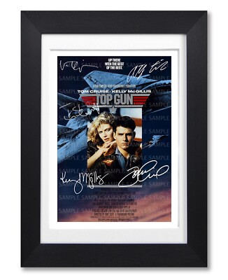 TOP GUN MAVERICK Cast Signed Tom Cruise Movie Poster Wall Art Framed ...