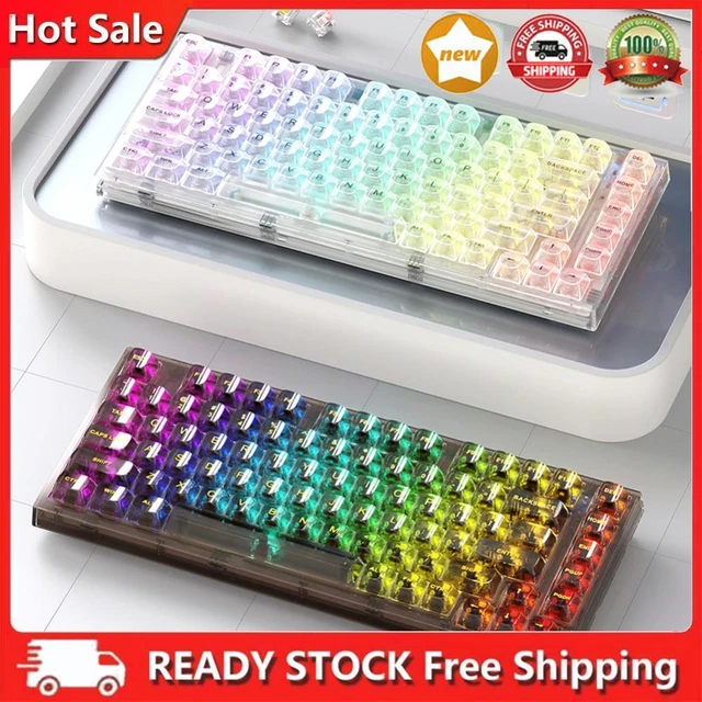 82 KEYS MECHANICAL Keyboard 3 Modes Gaming Keyboard 2.4G RGB Light for ...
