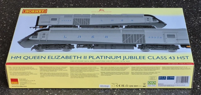 HORNBY R30215 HM Queen Elizabeth II Platinum Jubilee HST Train Pack DCC ...