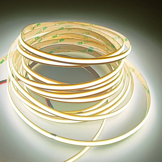 CUT FREELY 12V 24V COB LED Flexible Strip Light Tape 528LEDs/m Ra85 ...