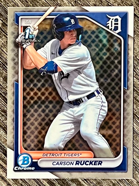 2024 BOWMAN BASEBALL Carson Rucker #BCP-65 1a Cromata Prospect Tigers ...