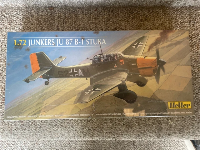 JUNKERS JU 87 B-1 StuKa S2/AM Dive Bomber WWII, Bausatz Kit, Heller 1: ...