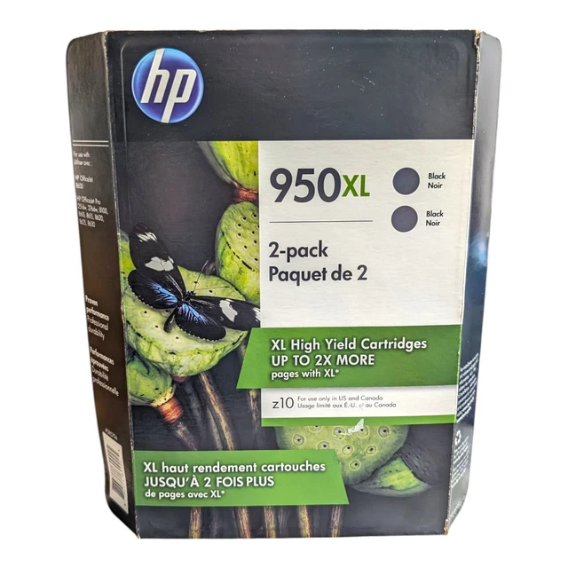 HP 950XL BLACK High Yield Ink Cartridge 2-Pack Original Genuine Sealed exp OCT18 $23.99 ...