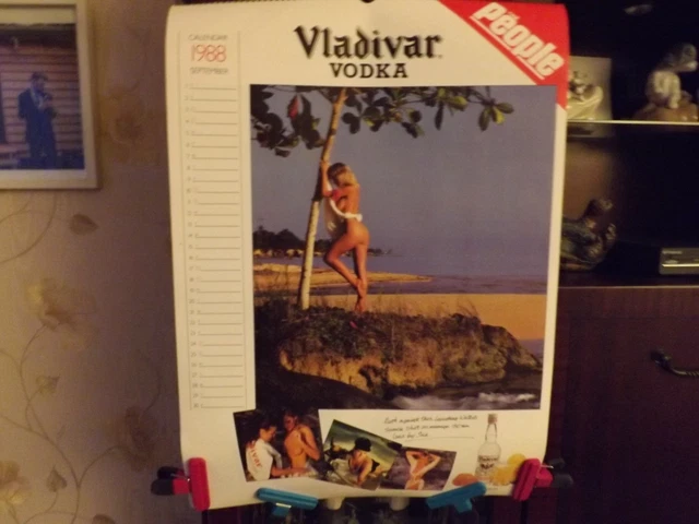 VLADIVAR VODKA, 1988 Glamour Calendar. £17.17 - PicClick UK
