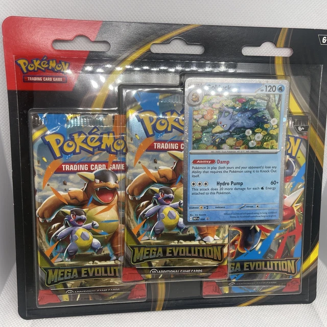 POKÉMON TCG MEGA Evolutions Triple Blister Pack Golduck Promo EUR 21,75 ...
