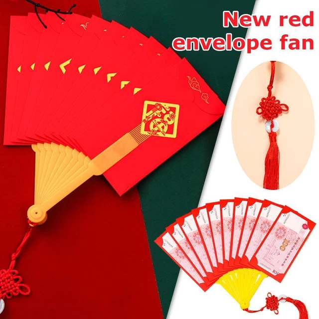 2025 CHINESE NEW Year Red Envelope Fan , Fans-shaped ,Spring Festival ...