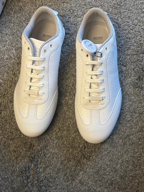 HUGO BOSS SCHUHE WEISS HERREN RUSHAM LOWP LOGO gr42 EUR 99,00 - PicClick DE