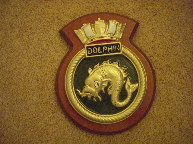 ROYAL NAVY HMS Dolphin ships crest £21.52 - PicClick UK