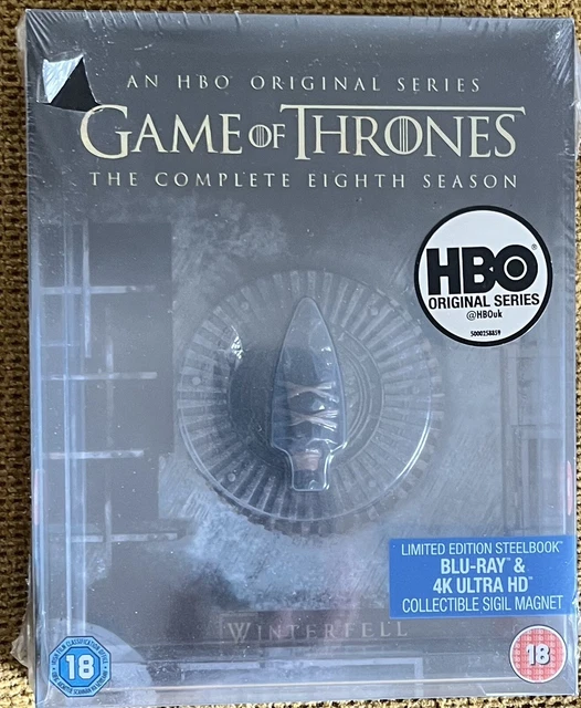Game Of Thrones Season 8 Blu Ray 4k Steelbook Plus Sigil Magnet Set