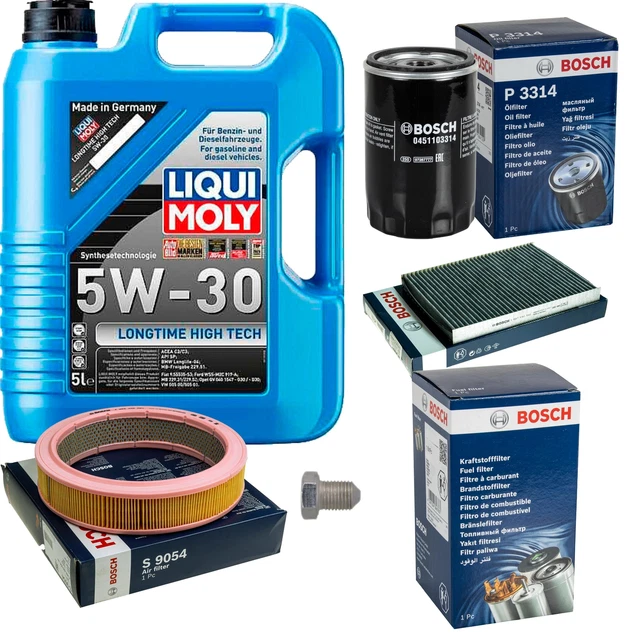 BOSCH INSPECTION SET 5 L Liqui Moly Longtime High Technologie 5W-30 pour Seat EUR 122,57 ...