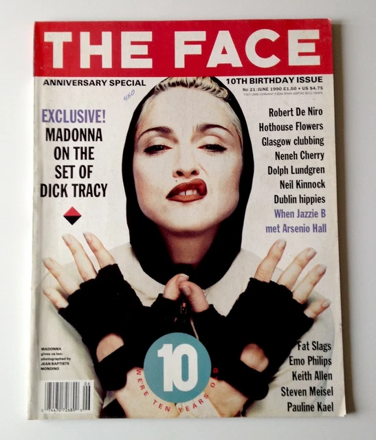 THE FACE MAGAZINE | June 1990 | 10th Birthday Issue | Madonna | Robert ...