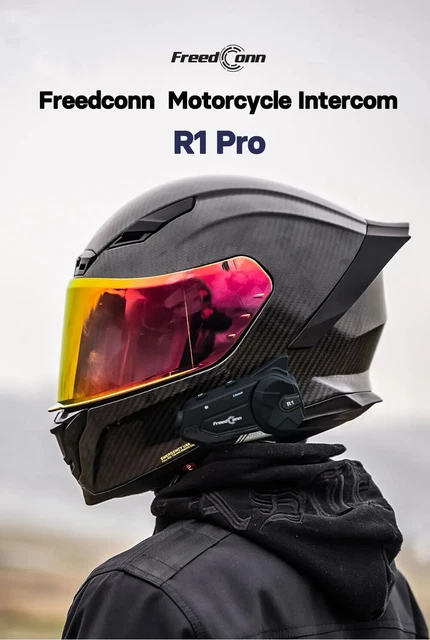 FREEDCONN R1 PRO Bluetooth Motorcycle Helmet Intercom Waterproof Wifi ...