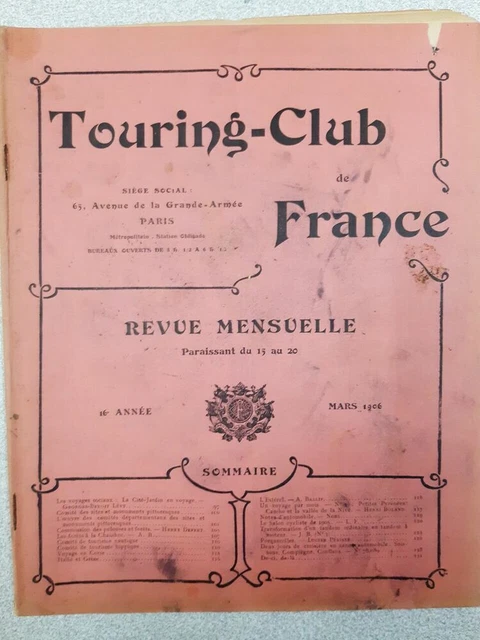 REVUE TOURING CLUB de France - mars 1906 | Bon état EUR 15,00 - PicClick FR