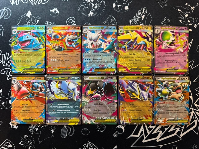 POKEMON TCG MEGA Evolution Complete Double Rare EX Bundle (All 10 Cards ...
