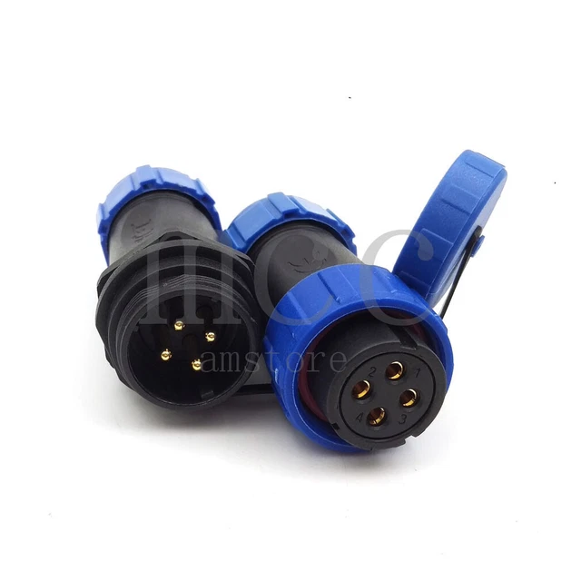 SP21 4 PIN Panel Mount IP67 Waterproof Aviation Connector, Connector ...