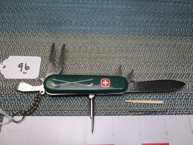 #96 GREEN WENGER Swiss Army Golf Pro Knife EUR 22,36 - PicClick FR