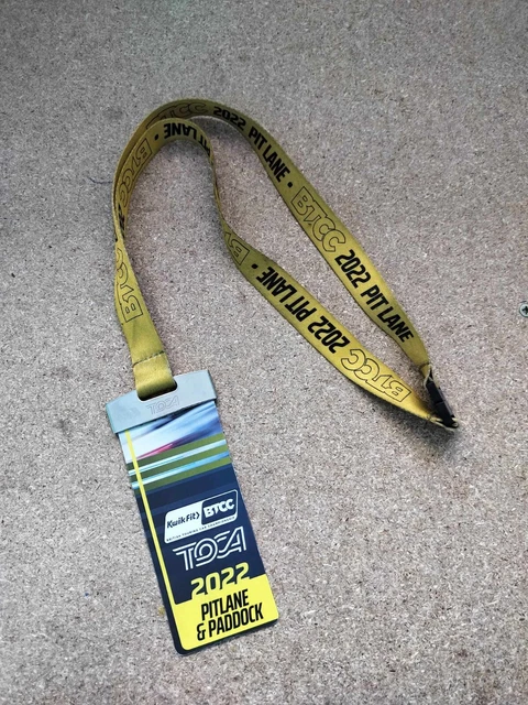 BRITISH TOURING CAR Championship TOCA BTCC 2022 Pitlane & Paddock Pass ...