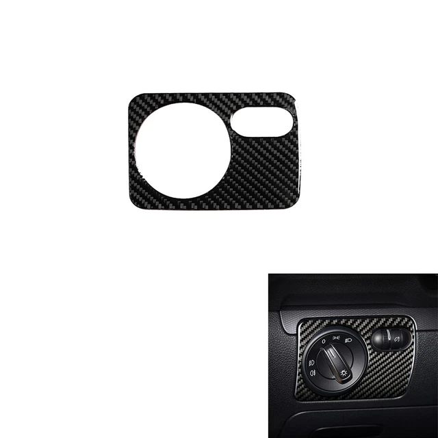 CARBON FIBER FRONT Headlight Switch Cover For Volkswagen VW Golf 6 MK6 ...