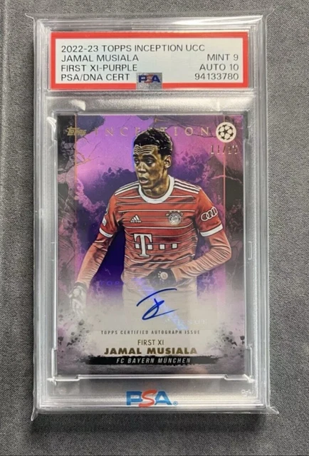 TOPPS UEFA INCEPTION Jamal Musiala Autograph Bayern München /25 PSA 9 ...