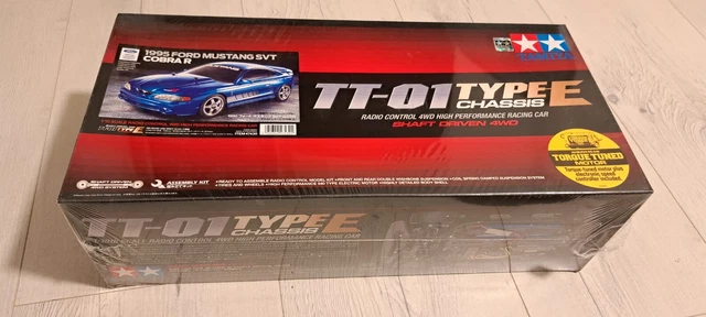 TAMIYA RC 1/10 1995 Ford Mustang SVT Cobra R 4WD TT-01 Chassis TYPE-E ...