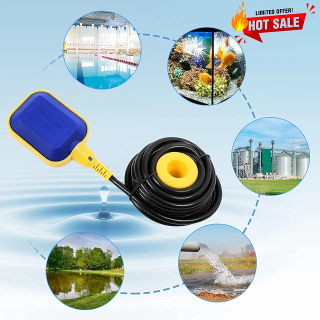 WASSERSTANDSREGLER FÜR TANK Schwimmer Wassertank Schwimmerschalter 1M ...